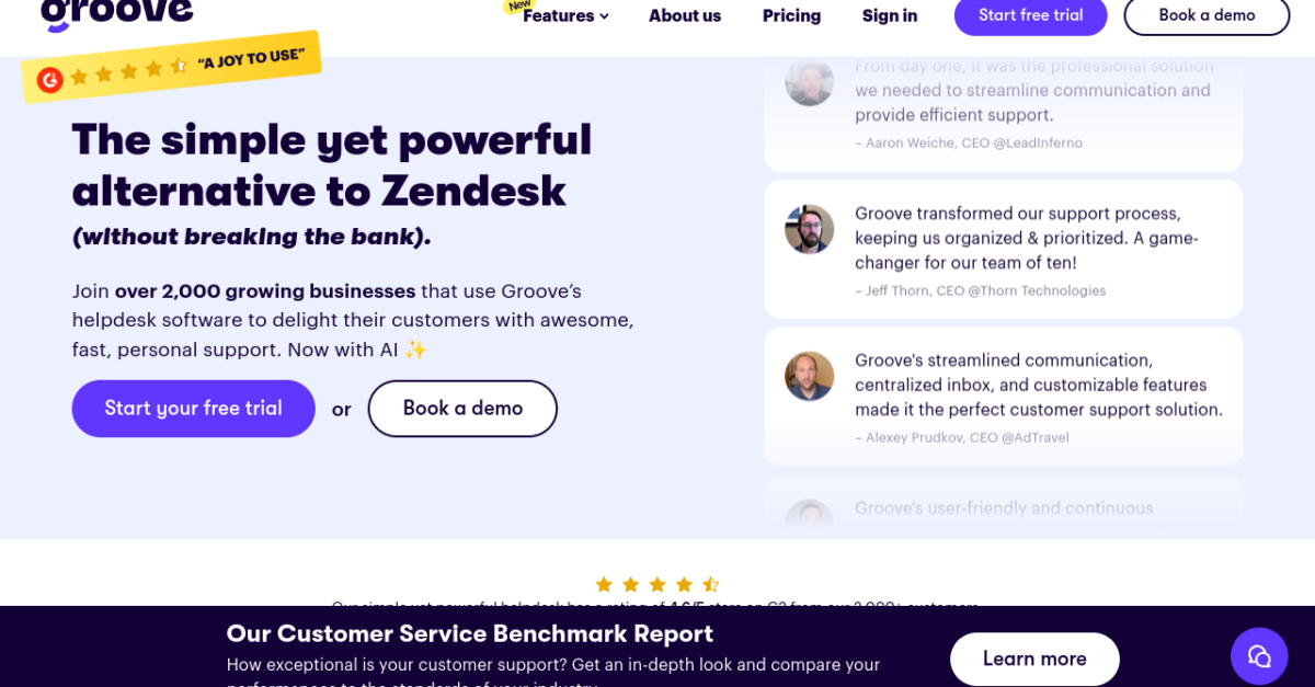 14 Examples of the Best B2B SaaS Homepages | Powered by Search