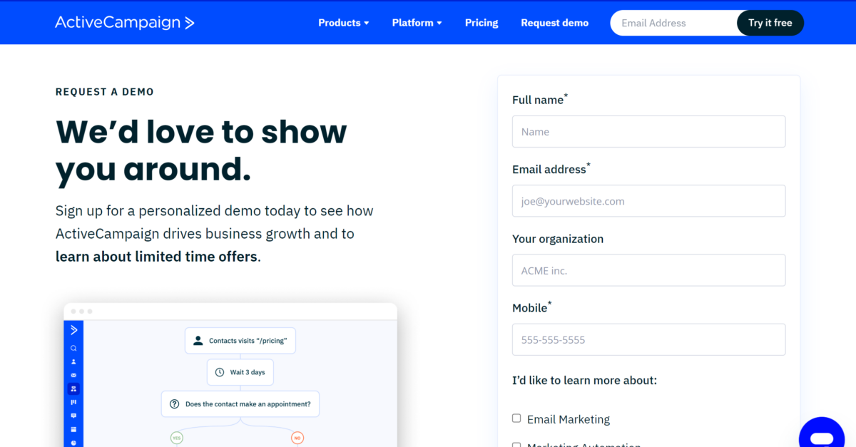 11 Examples of the Best SaaS Demo Pages | Powered by Search