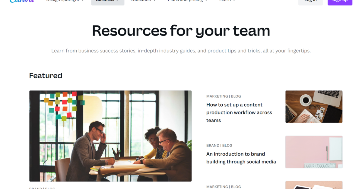18 Examples of The Best SaaS Resource Pages | Powered by Search