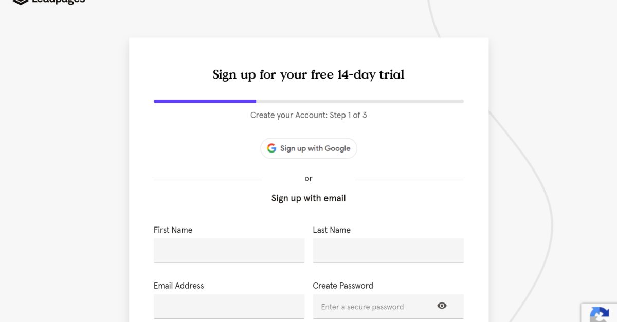 9 Examples of The Best SaaS Trial Sign-Up Pages | Powered by Search