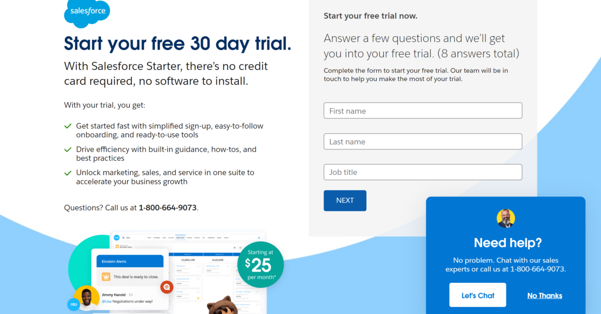 9 Examples of The Best SaaS Trial Sign-Up Pages