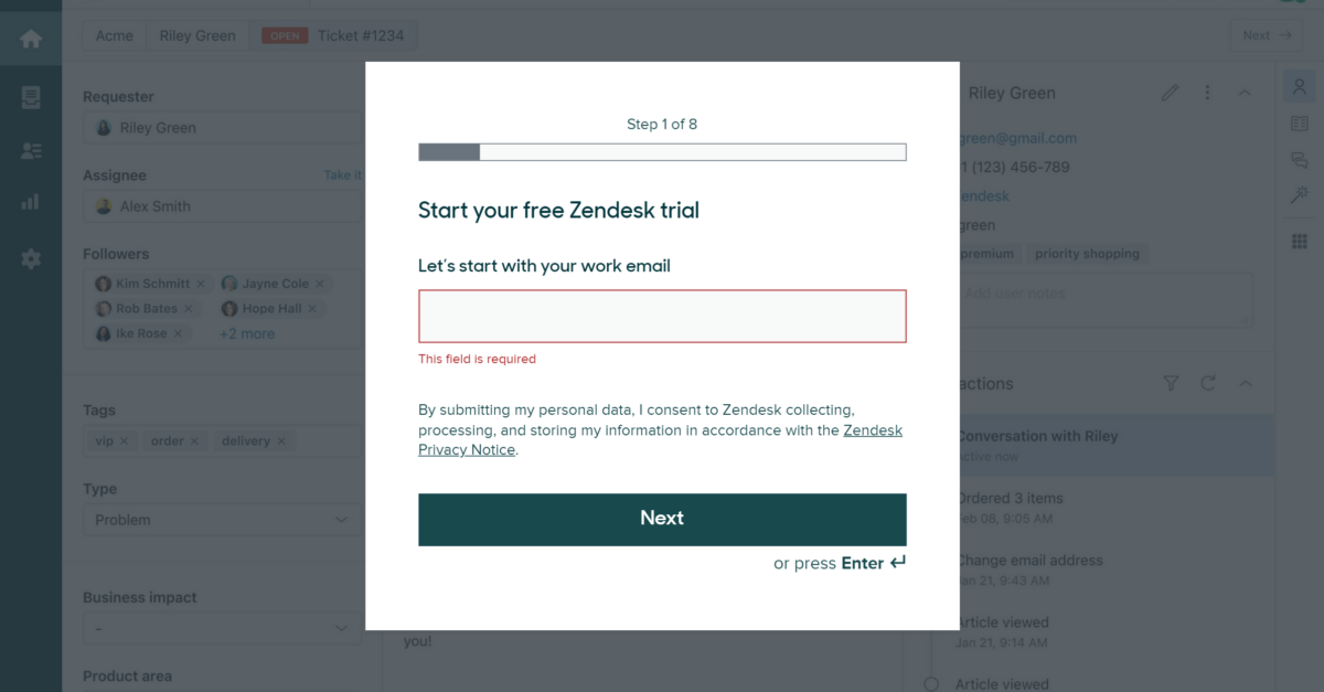 9 Examples of The Best SaaS Trial Sign-Up Pages | Powered by Search