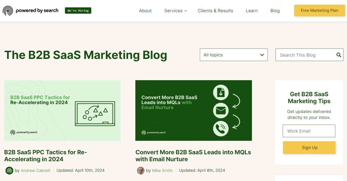 Top SaaS Blogs to Read in 2024 | Powered by Search